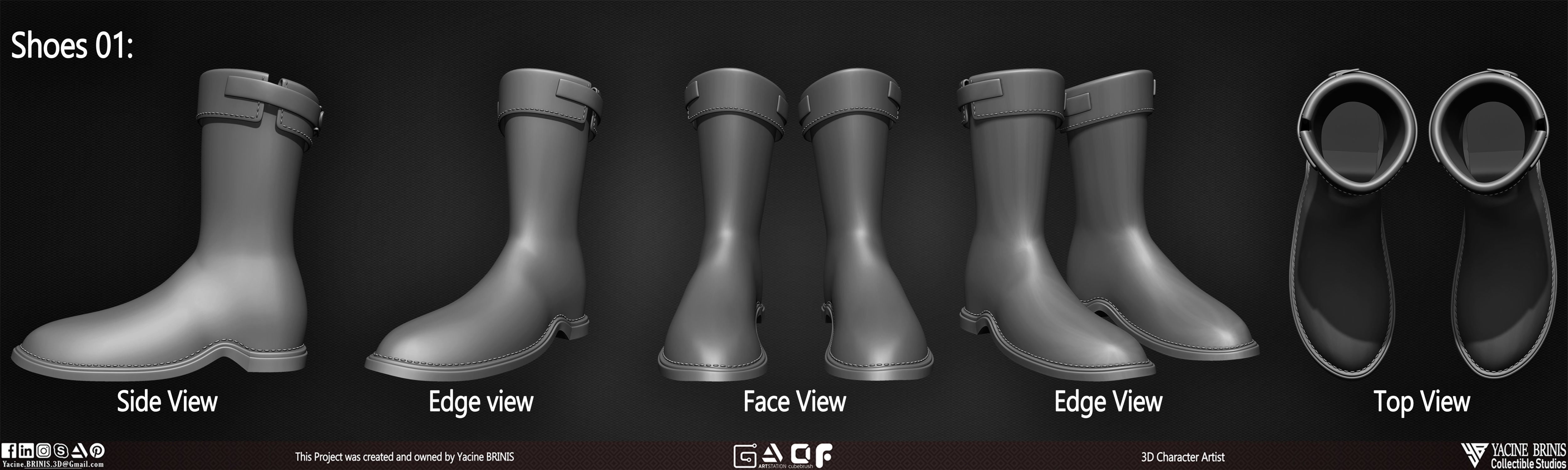 3D model Pack of 20 Shoes Volume 03 VR / AR / low-poly | CGTrader