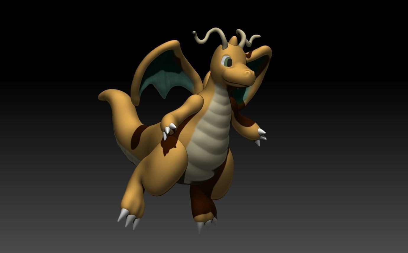 Dragonite low poly and normal 3D model 3D printable | CGTrader