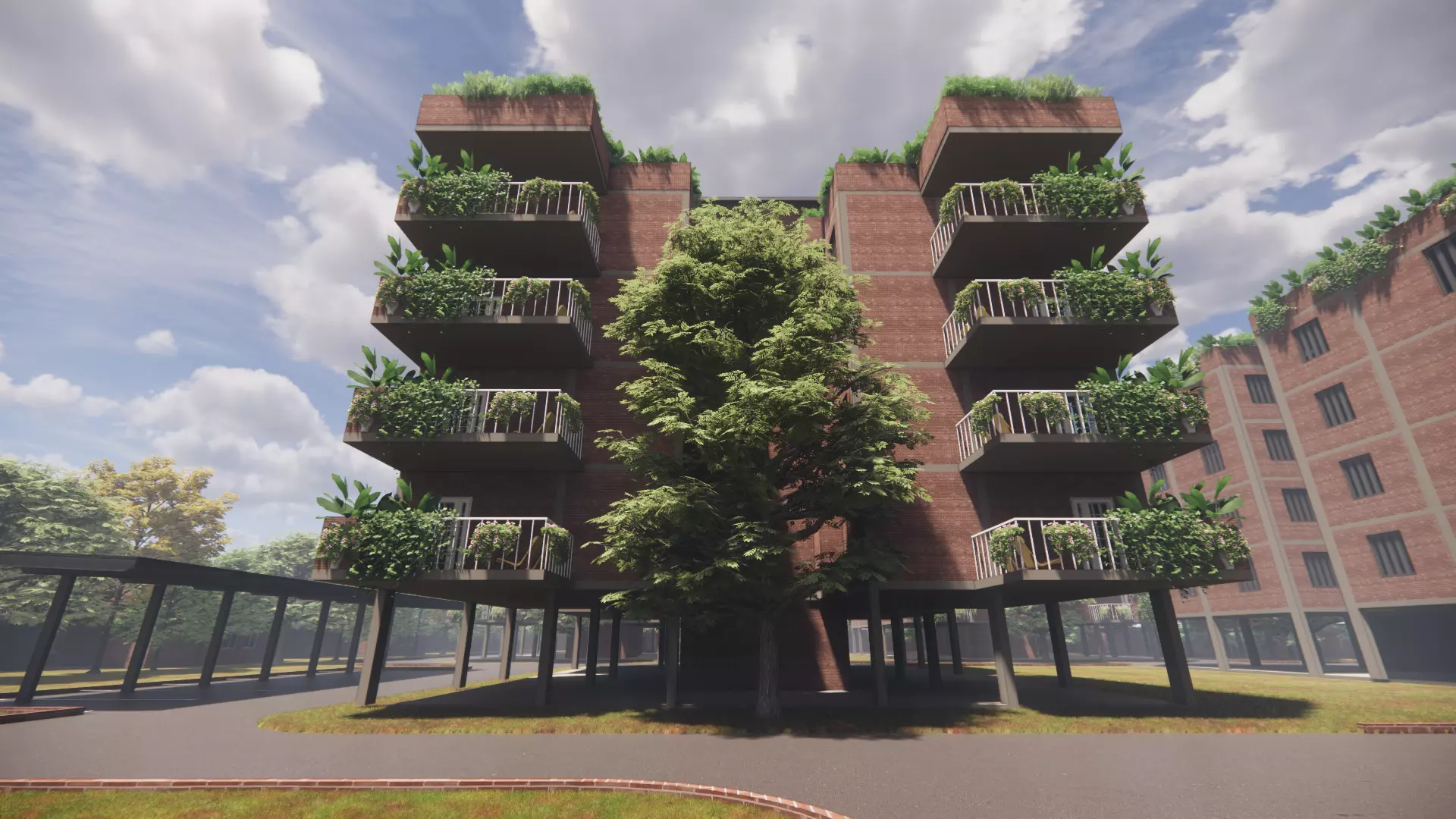 Apartment building - Revit models 3D model | CGTrader