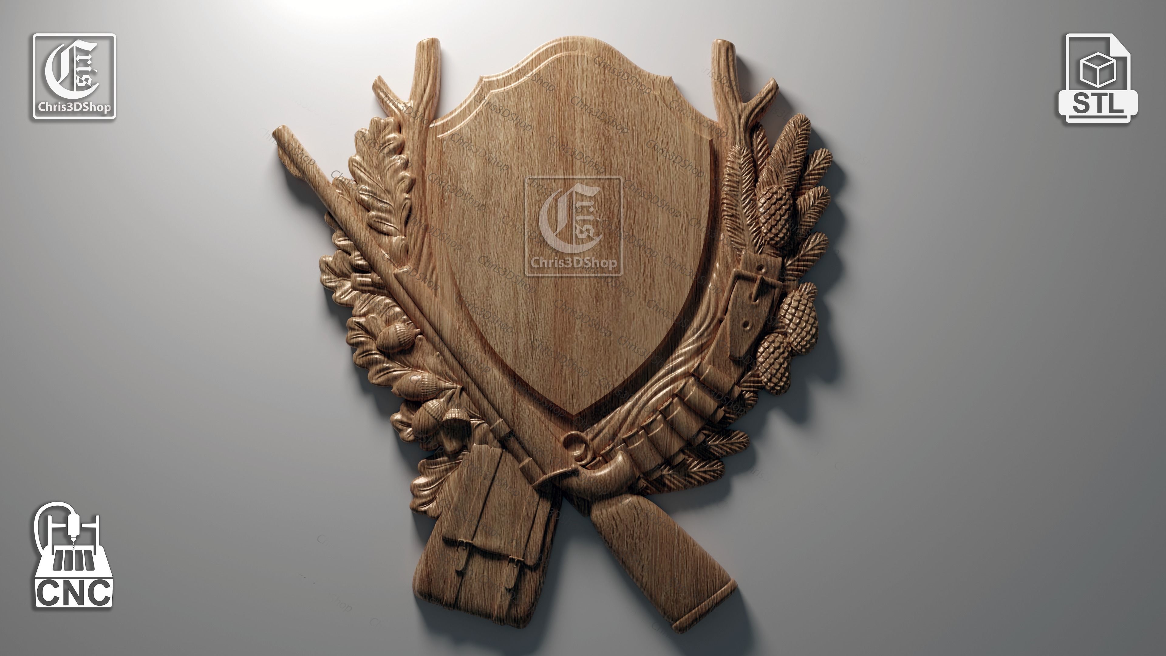 Trophy Mounting Plaque 9 - 3D STL Files for CNC 3D model | CGTrader