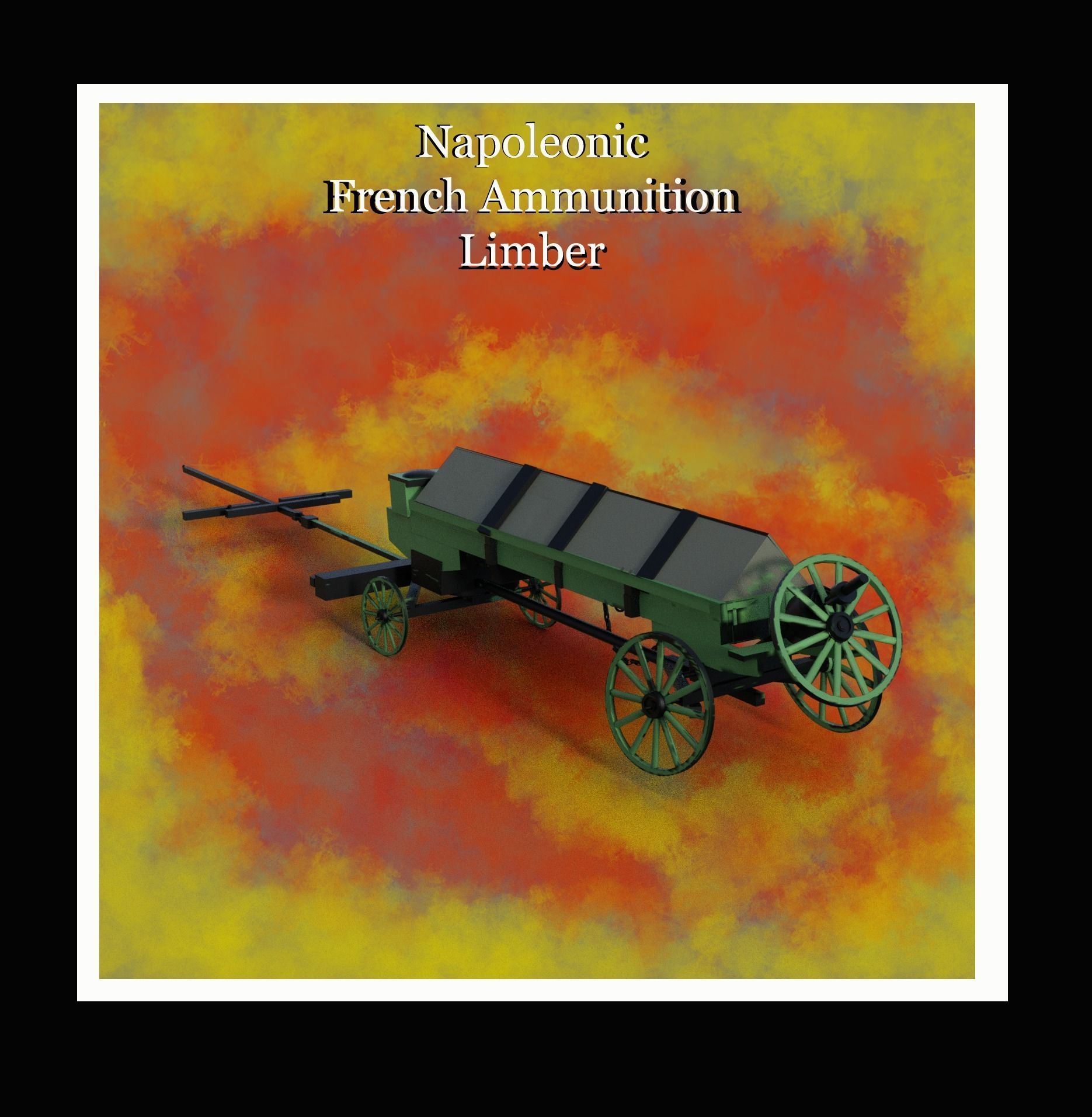 French Ammunition Limber 3D model | CGTrader