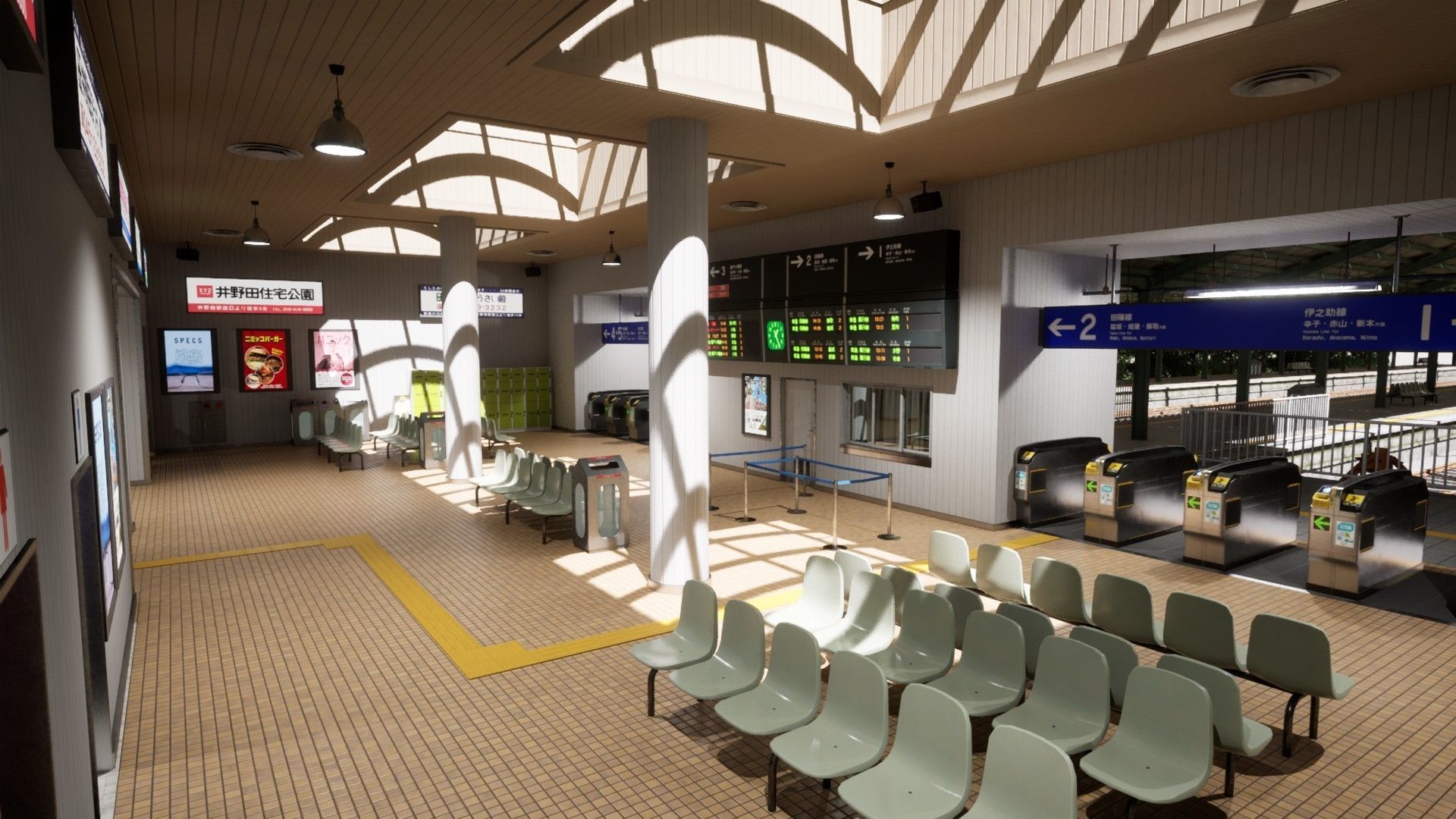 3D model Japanese Railway Station - Realistic Environment VR / AR / low ...