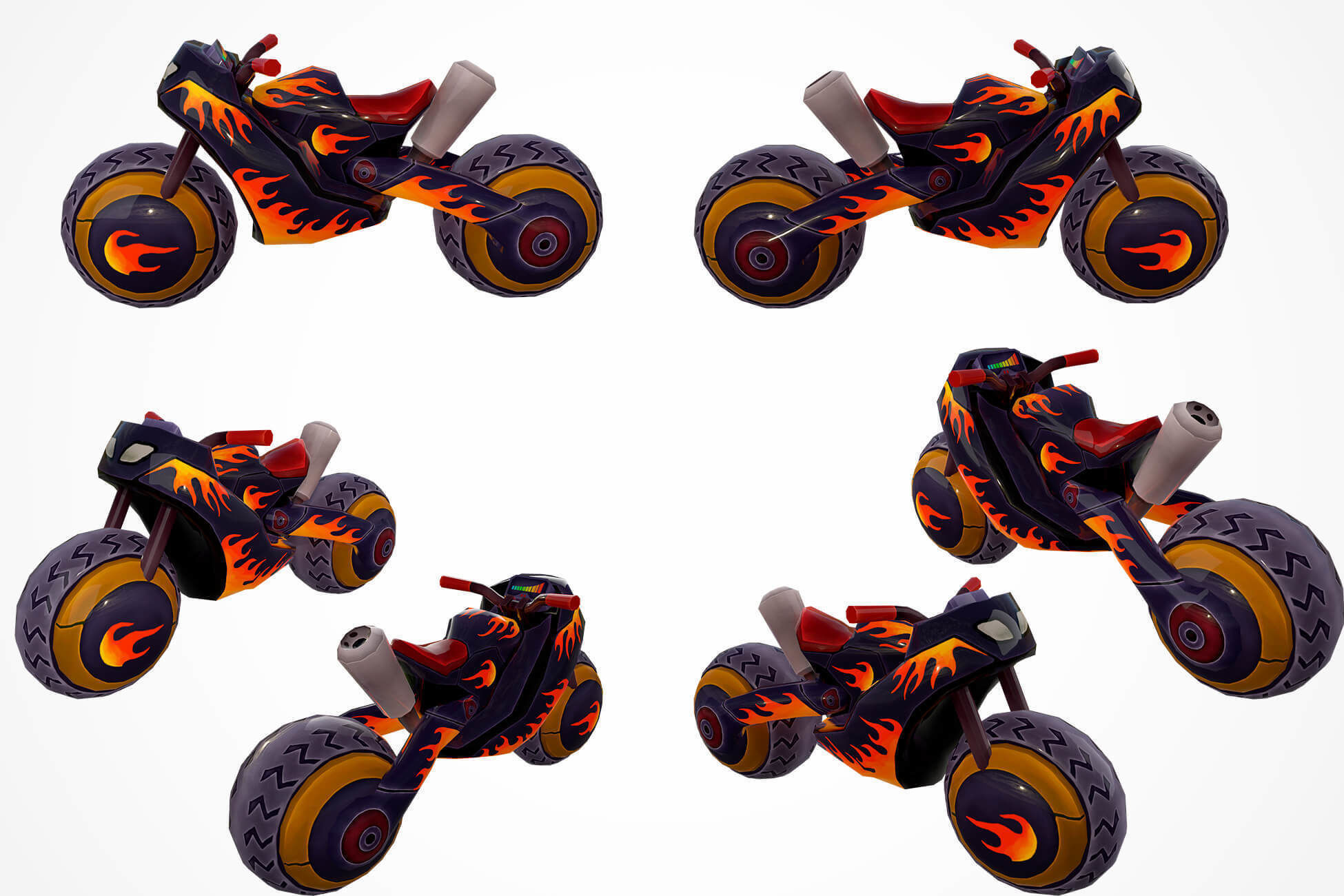 Fantasy Cartoon Bikes 3D model | CGTrader