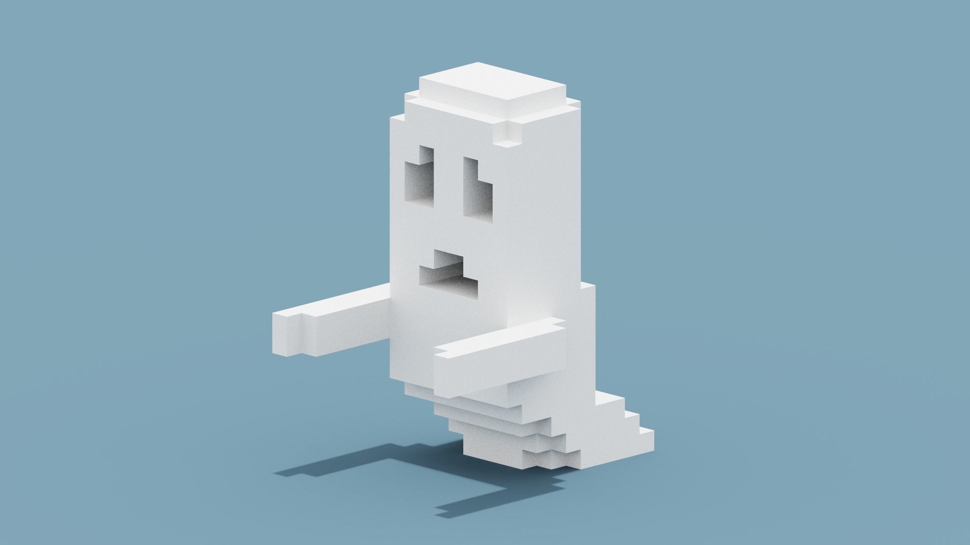 3D model Voxel Ghost VR / AR / low-poly | CGTrader