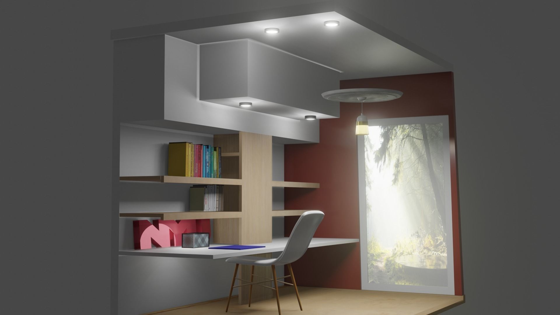 3D Realistic Study Room 3D model | CGTrader