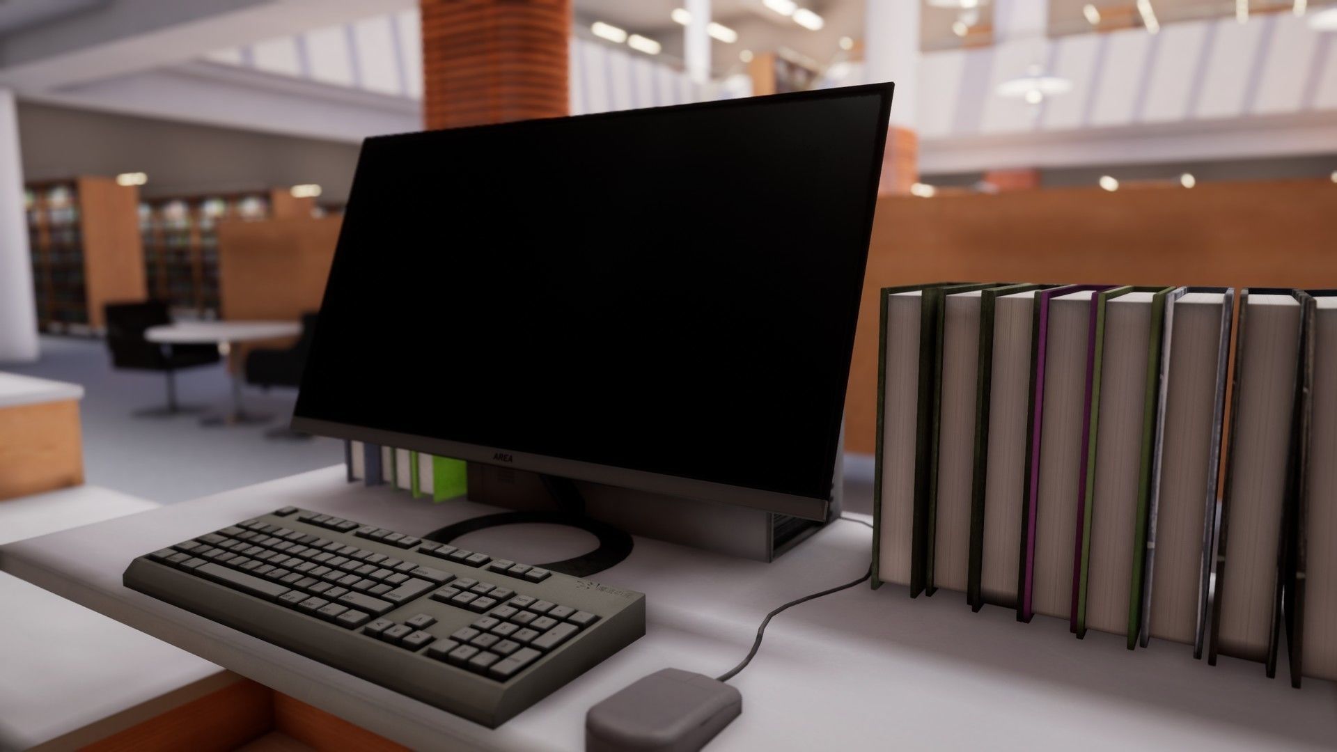 3D model Modern Library VR / AR / low-poly | CGTrader