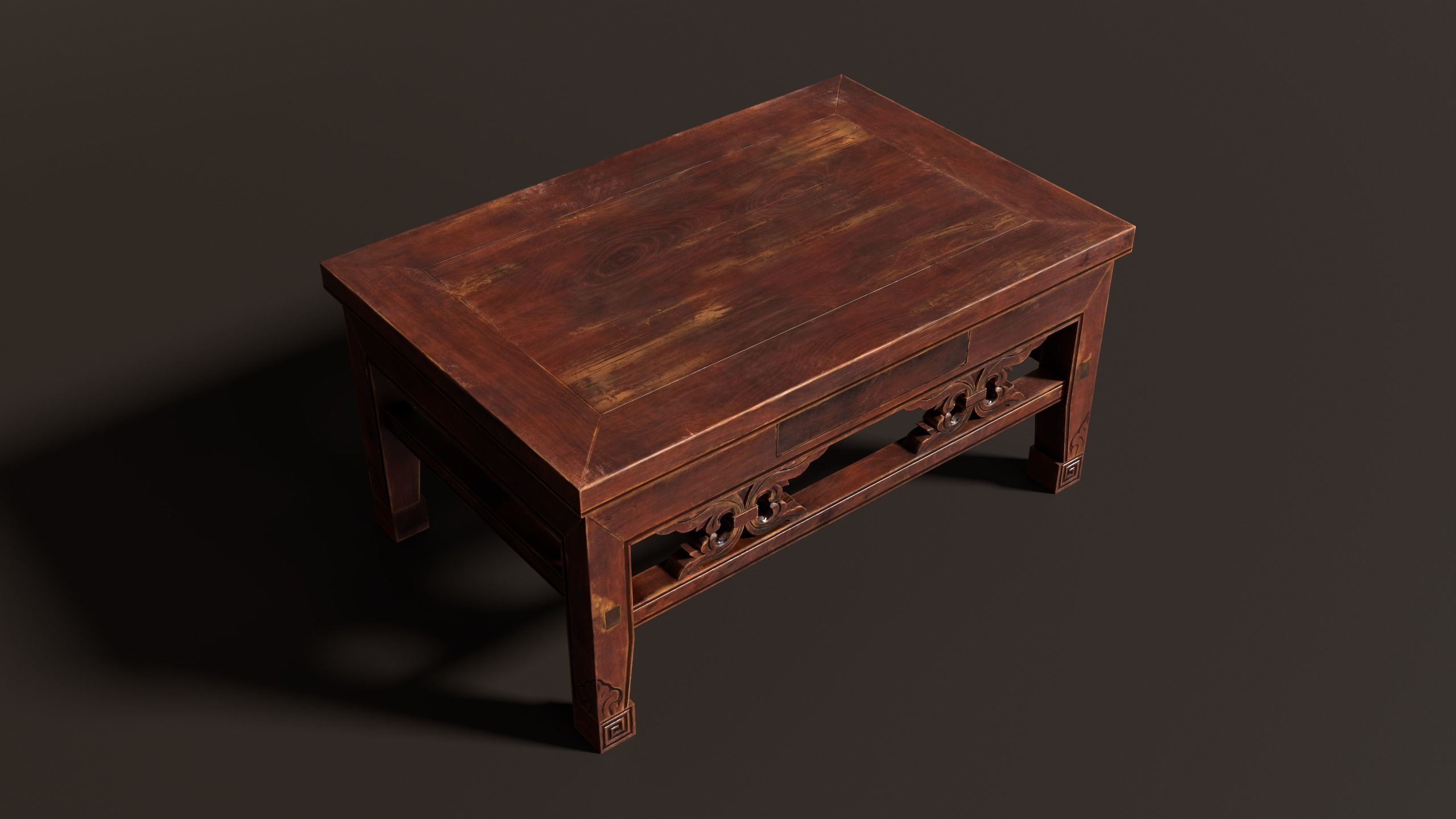 3D model 3D Antique Chinese Wooden Coffee Table Furniture Ornate VR ...