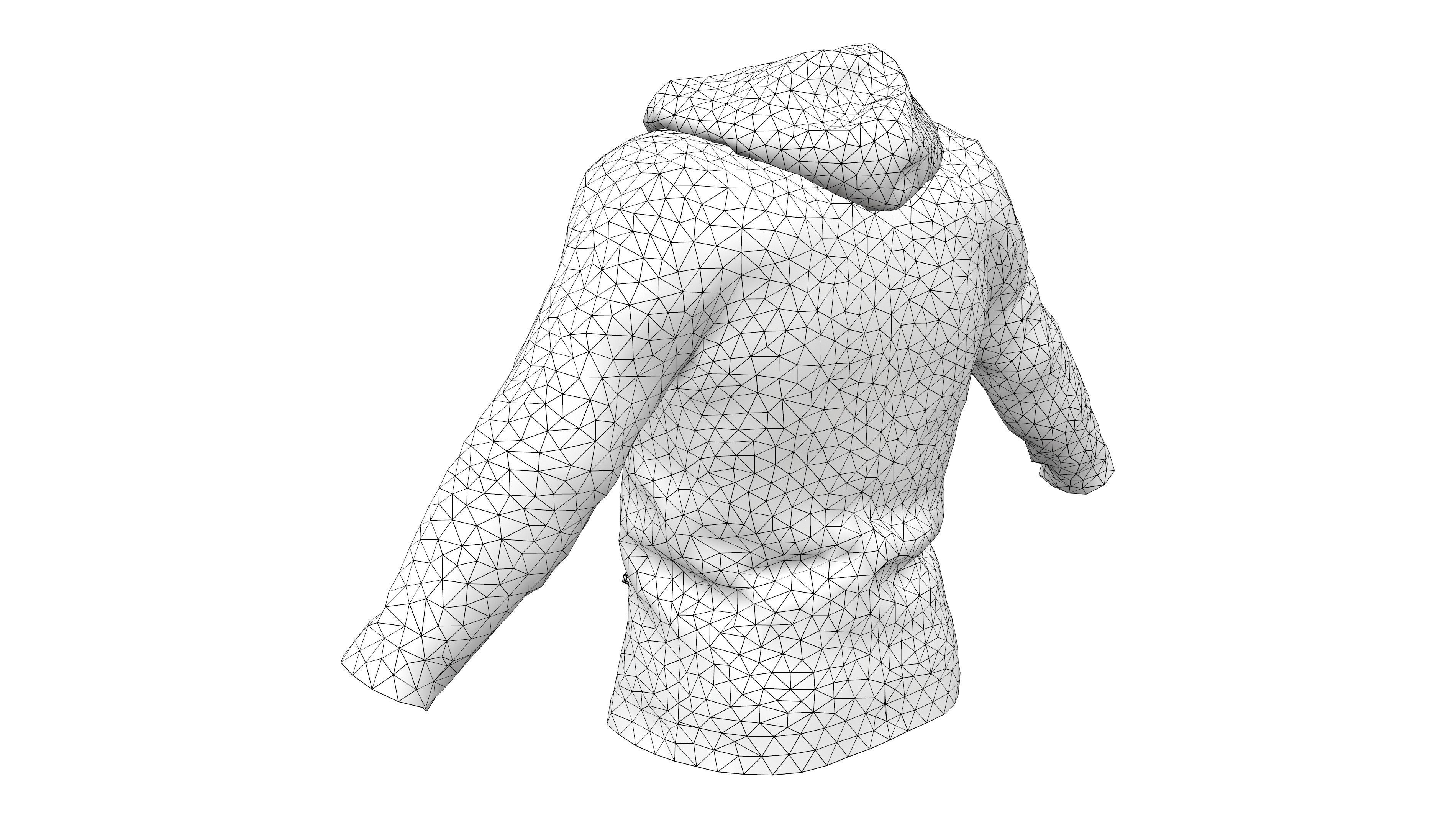 3D model Hooded Jacket VR / AR / low-poly | CGTrader