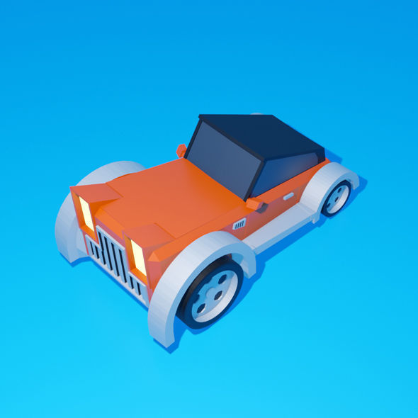 3D model Cartoon low poly Car VR / AR / low-poly | CGTrader