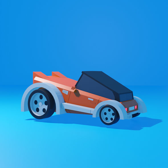 3D model Cartoon low poly Car VR / AR / low-poly | CGTrader