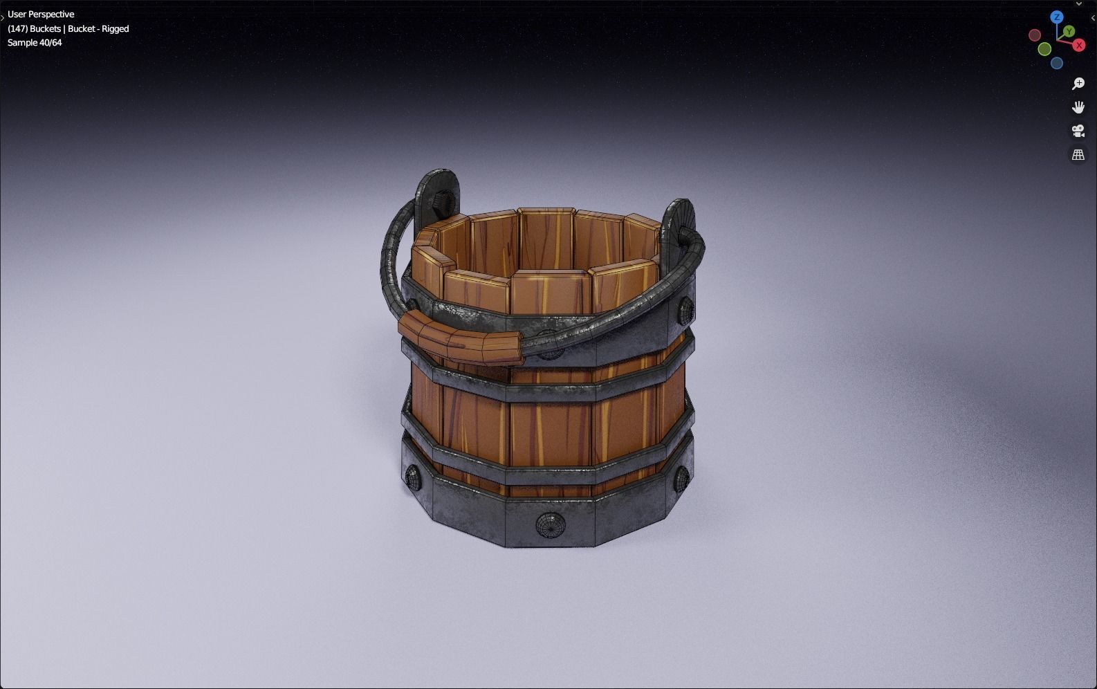 3D model Stylized Wooden Bucket VR / AR / low-poly | CGTrader