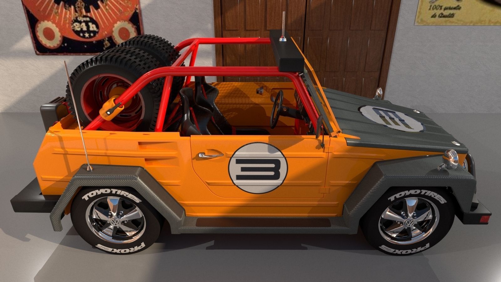 Volkswagen Safari -Thing- modified 3D model | CGTrader