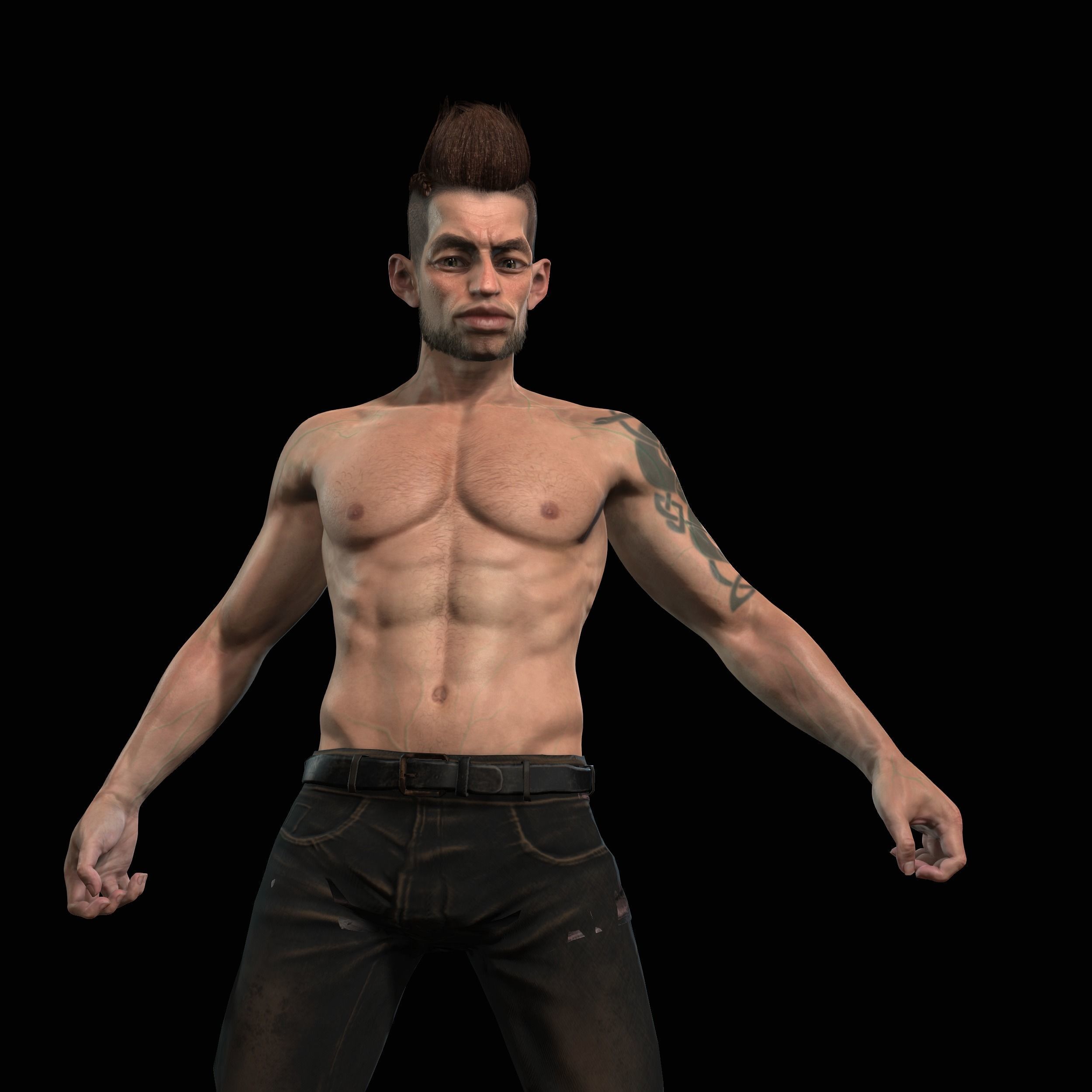 3D model Scifi Fantasy Realistic 3D Warrior Character Ready for Fight ...