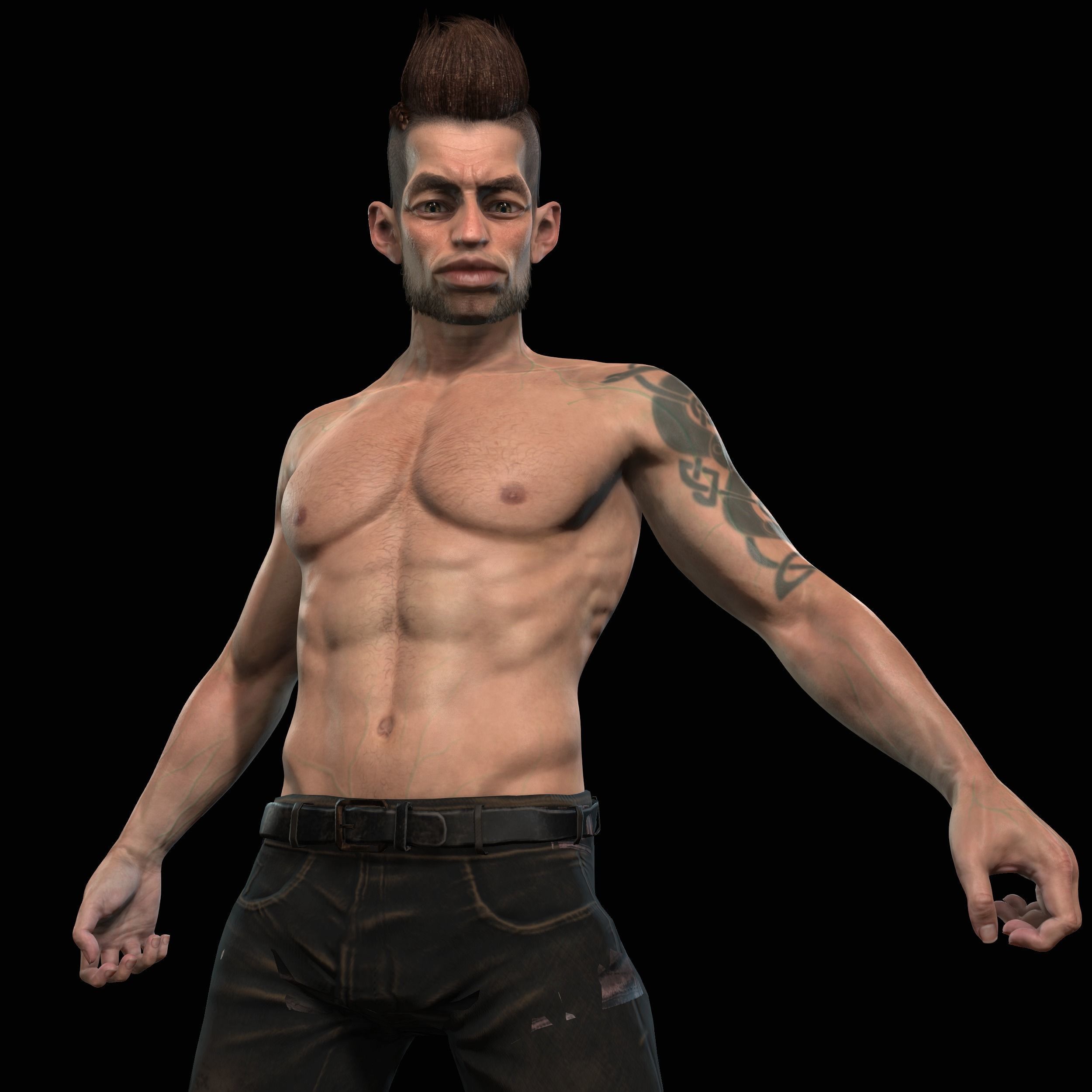 3D model Scifi Fantasy Realistic 3D Warrior Character Ready for Fight ...