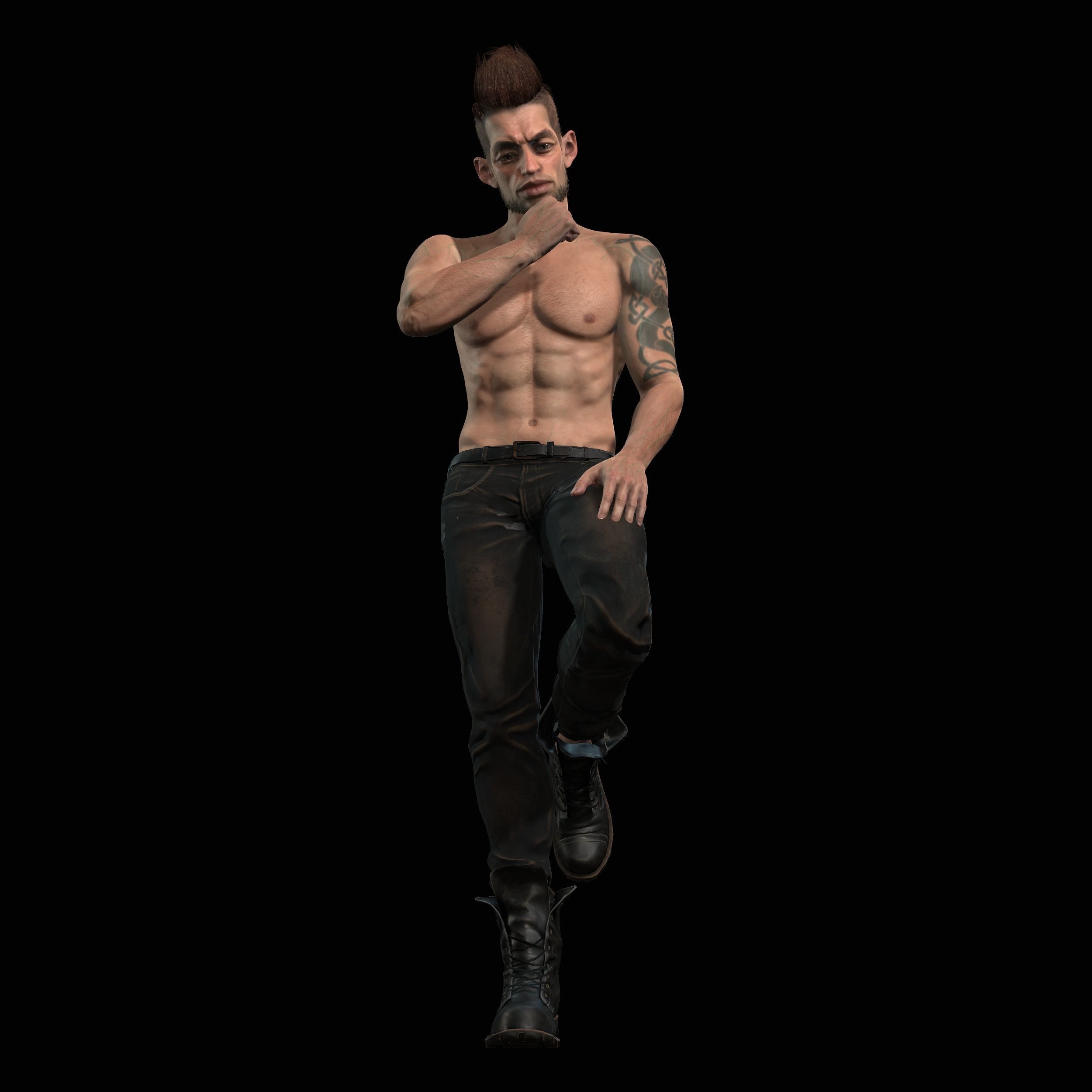 3D model Scifi Fantasy Realistic 3D Warrior Character Ready for Fight ...
