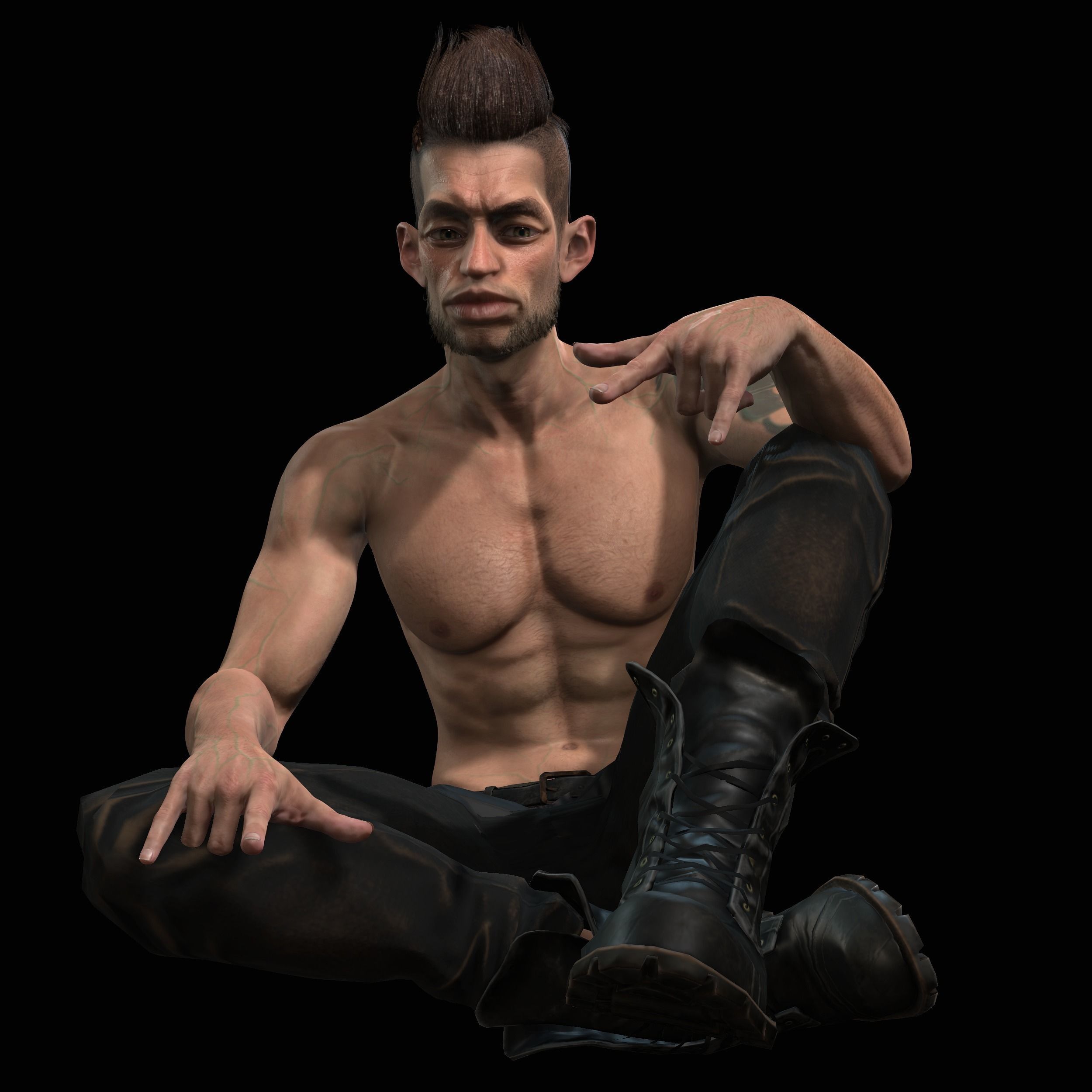 3D model Scifi Fantasy Realistic 3D Warrior Character Ready for Fight ...
