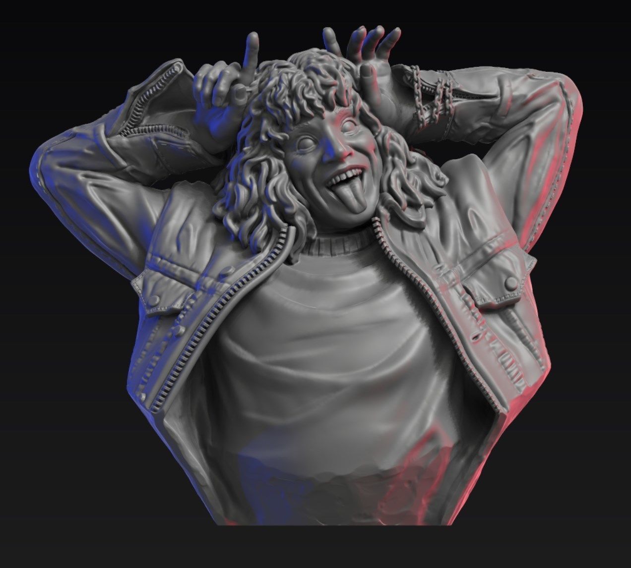 Stranger Things Eddie Munson Fanart bust 3D model 3D printable | CGTrader