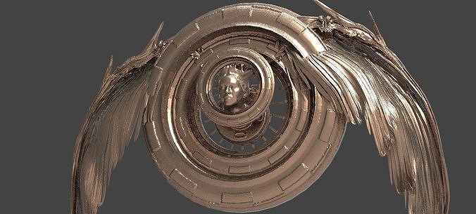 Ancient Alien Star Ring Statue 7 3D model | CGTrader
