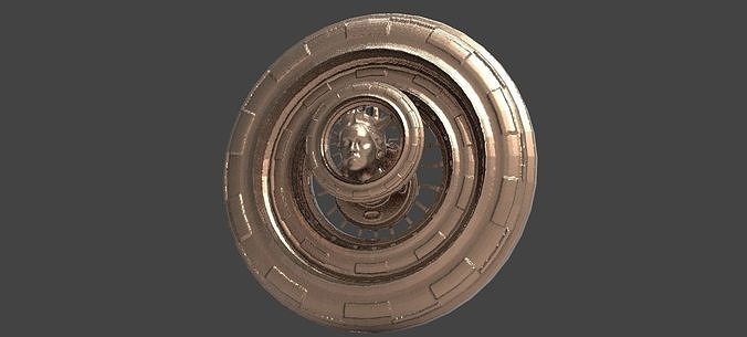 Ancient Alien Star Ring Statue 8 3D model | CGTrader