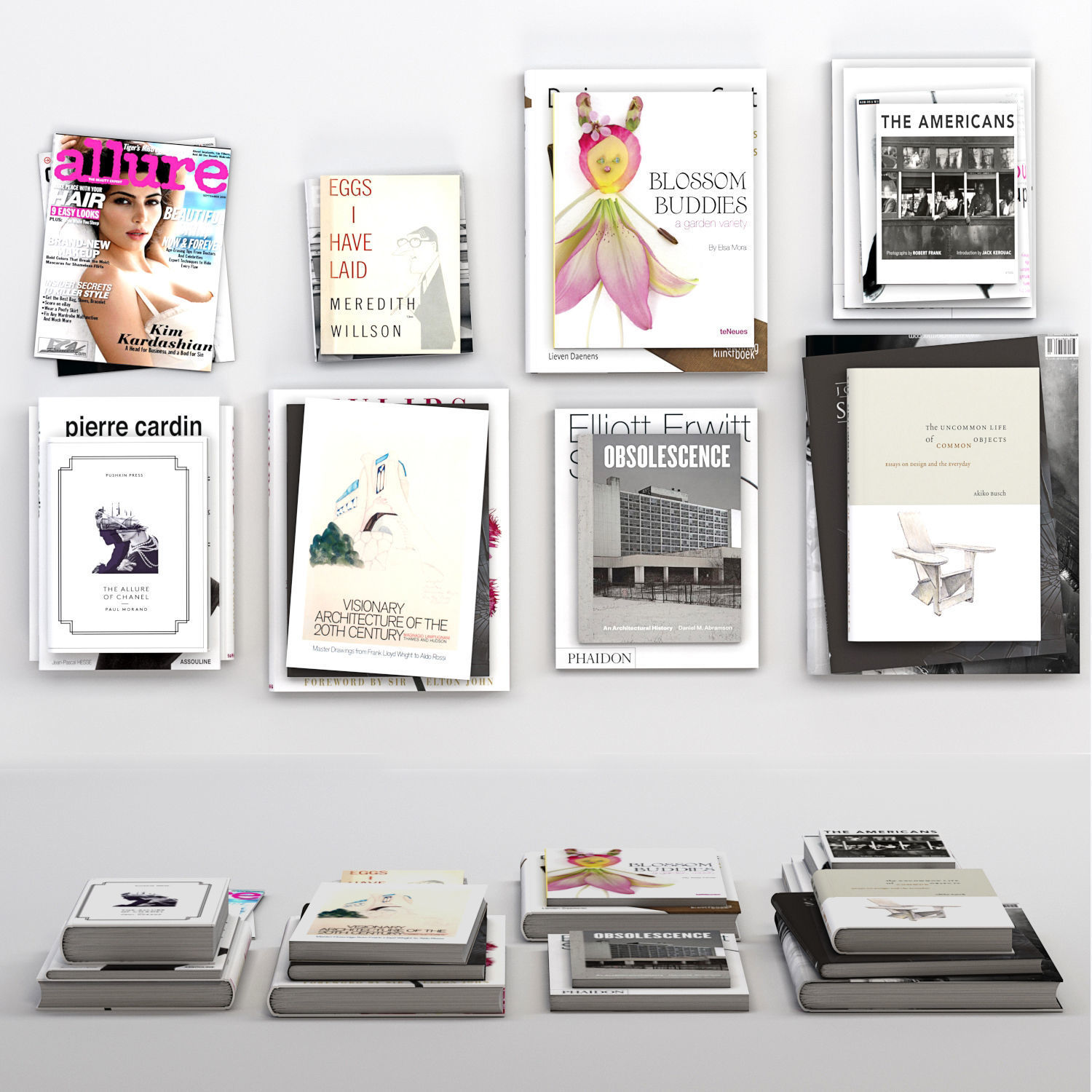 Book Stack Set 3D model | CGTrader