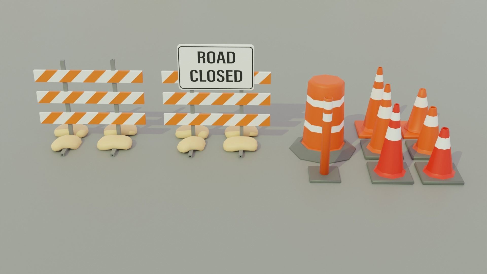 3D model Low Poly Traffic asset pack VR / AR / low-poly | CGTrader