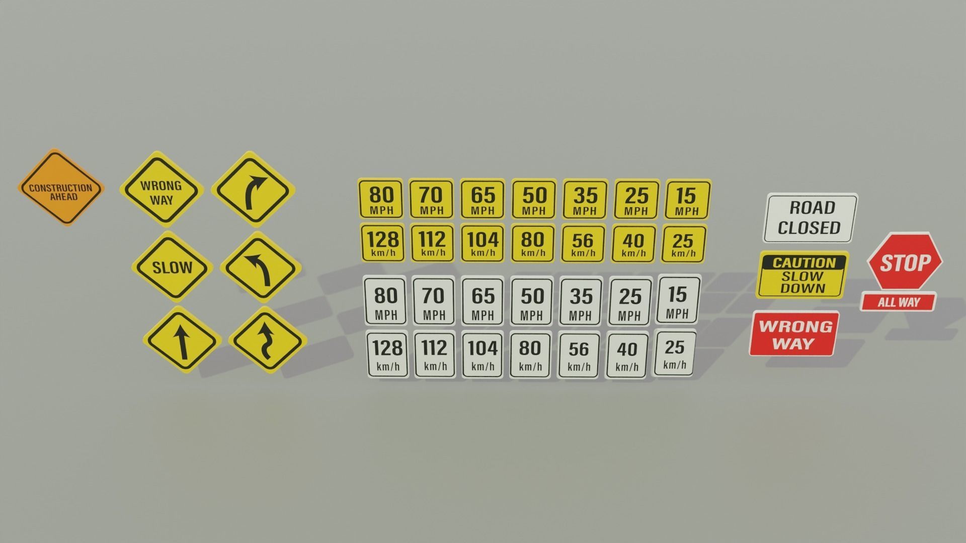 3D model Low Poly Traffic asset pack VR / AR / low-poly | CGTrader