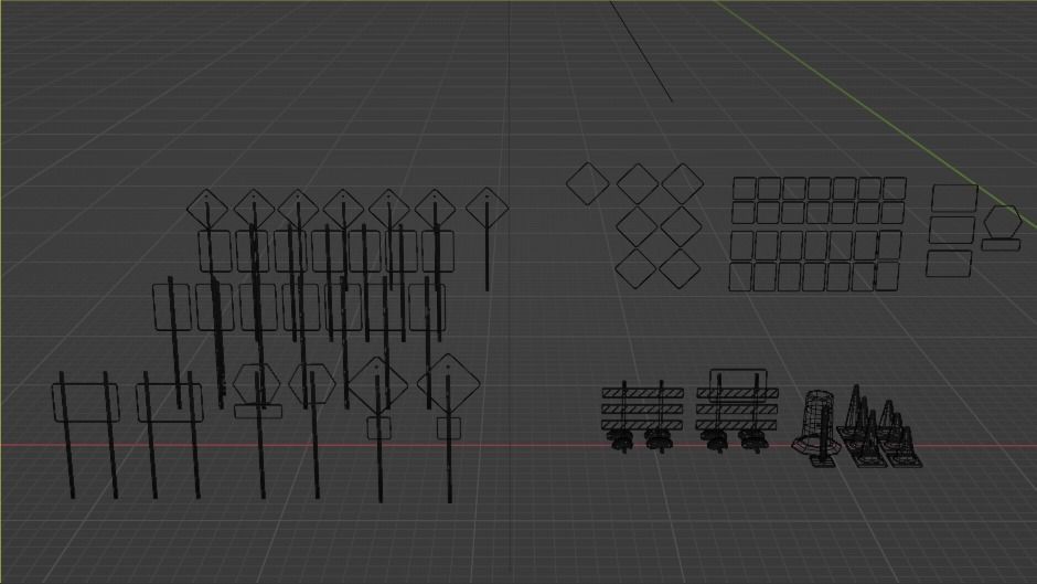 3D model Low Poly Traffic asset pack VR / AR / low-poly | CGTrader