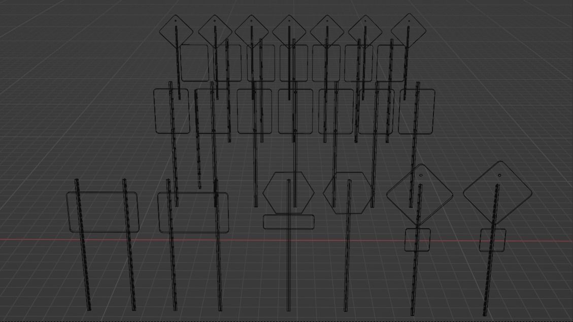 3D model Low Poly Traffic asset pack VR / AR / low-poly | CGTrader