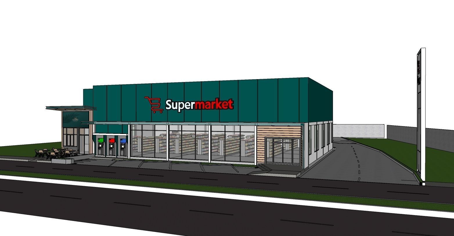 SuperMarket 3D Model SketchUp2021 3D model | CGTrader