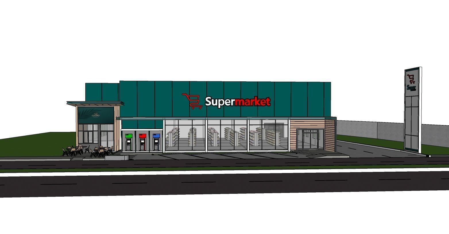 SuperMarket 3D Model SketchUp2021 3D model | CGTrader