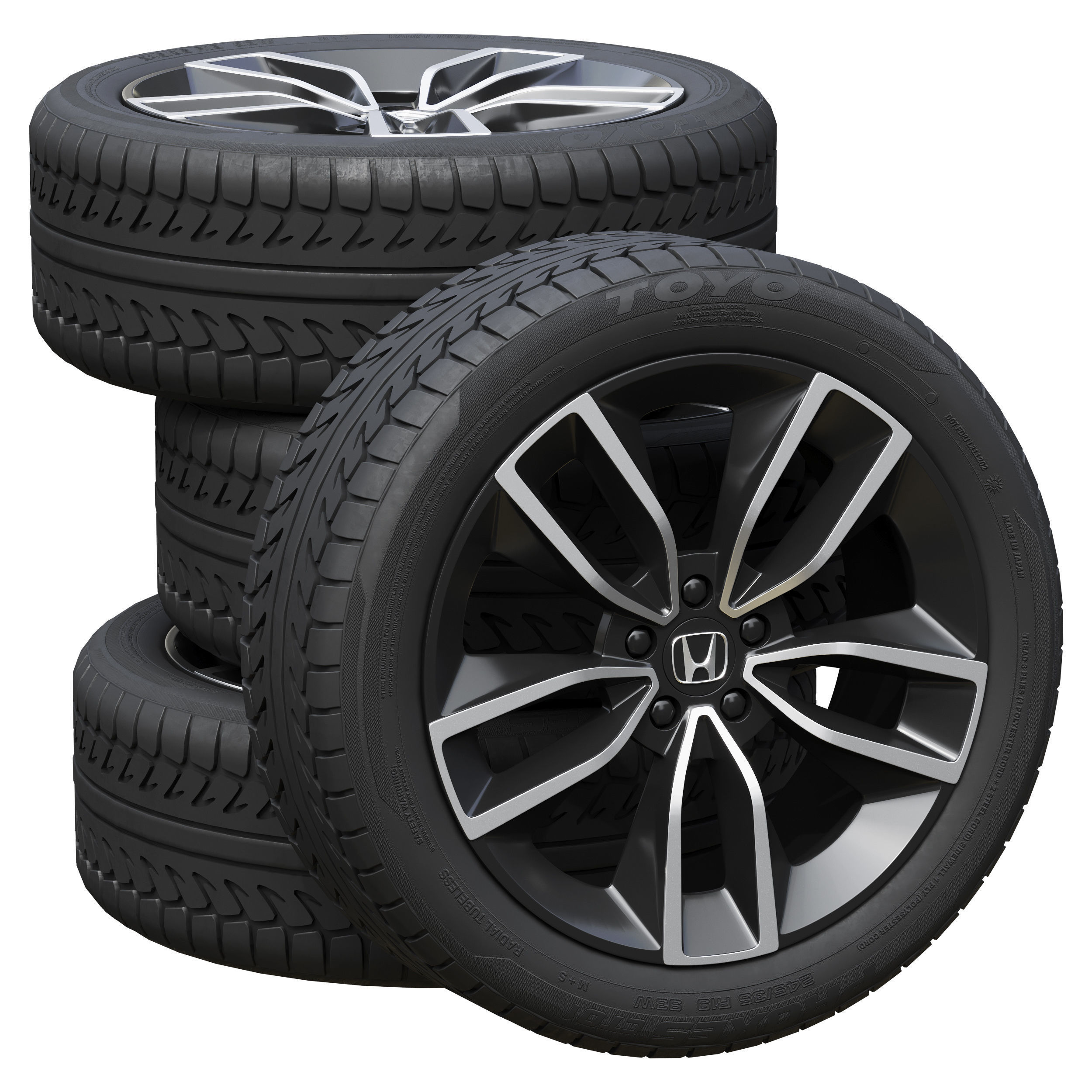 Honda wheels 3D model | CGTrader