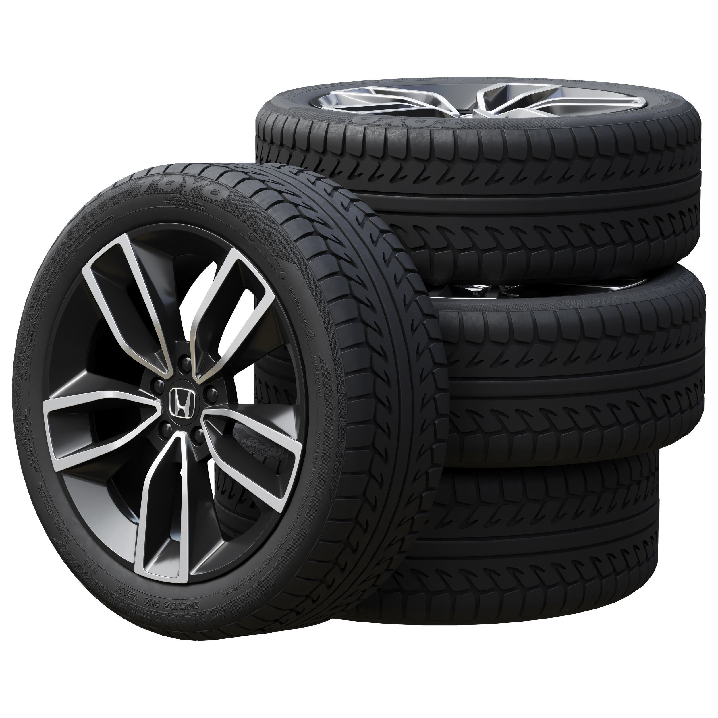 Honda wheels 3D model | CGTrader