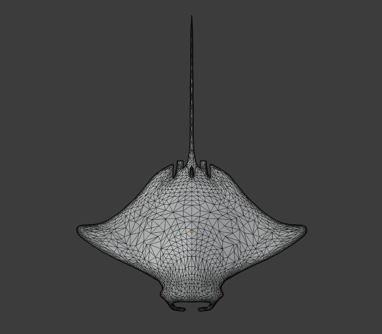 3D model Manta Ray Animated VR / AR / low-poly rigged animated | CGTrader