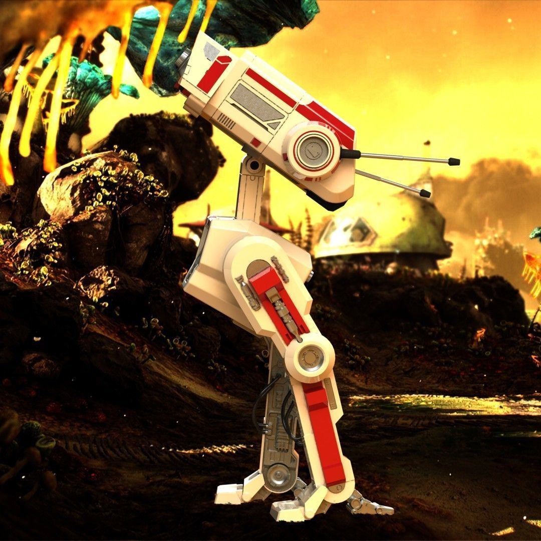 STAR WARS BD1 DROID ARTICULATED DETAILED PRINTABLE 3D model 3D ...