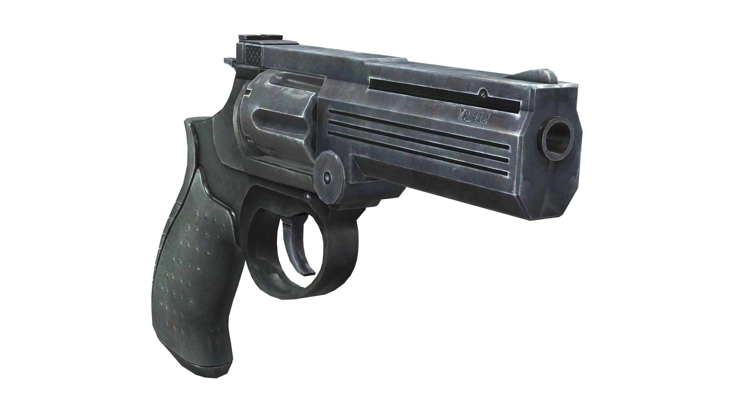 3D model MP-412 Rex Revolver Gun VR / AR / low-poly | CGTrader