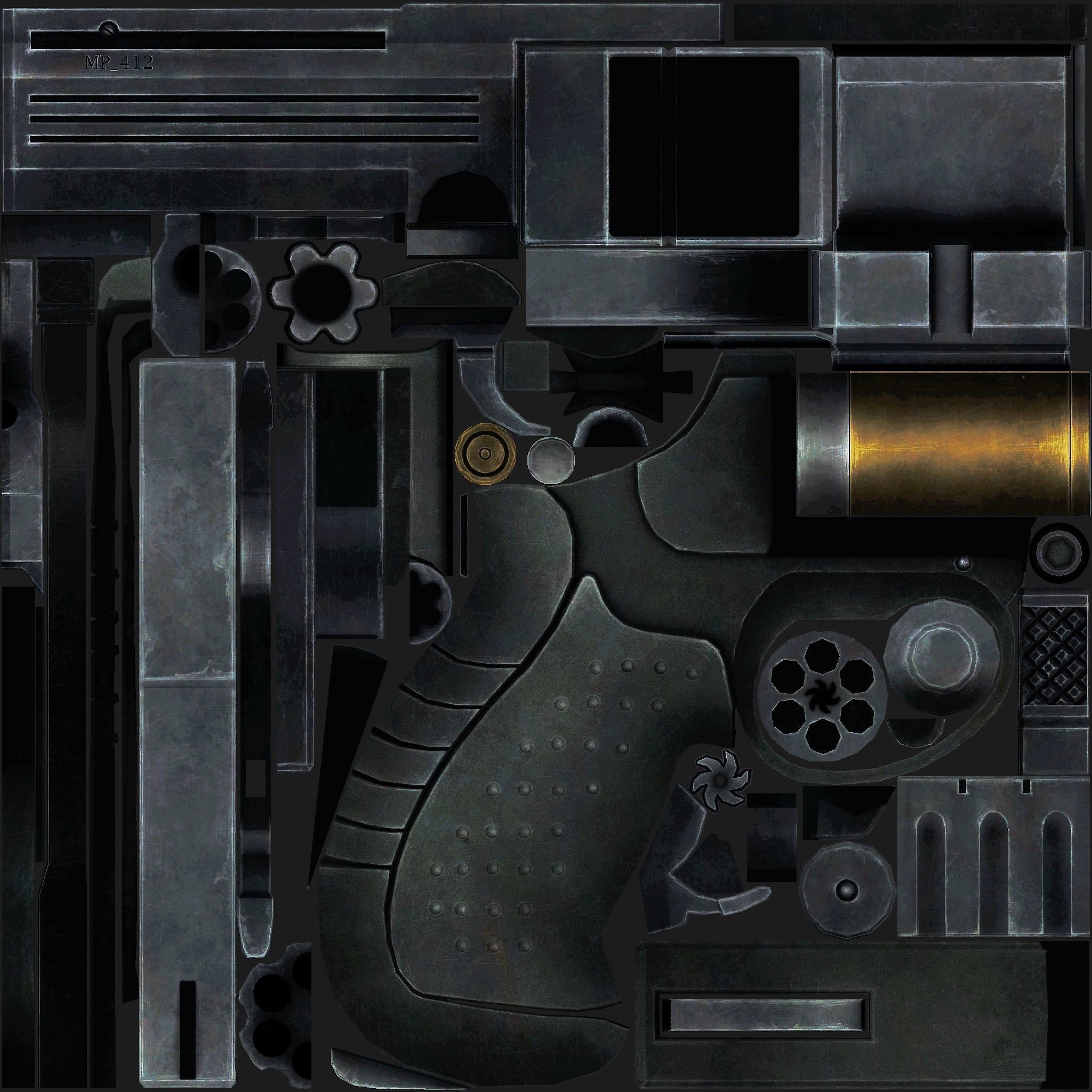 3D model MP-412 Rex Revolver Gun VR / AR / low-poly | CGTrader