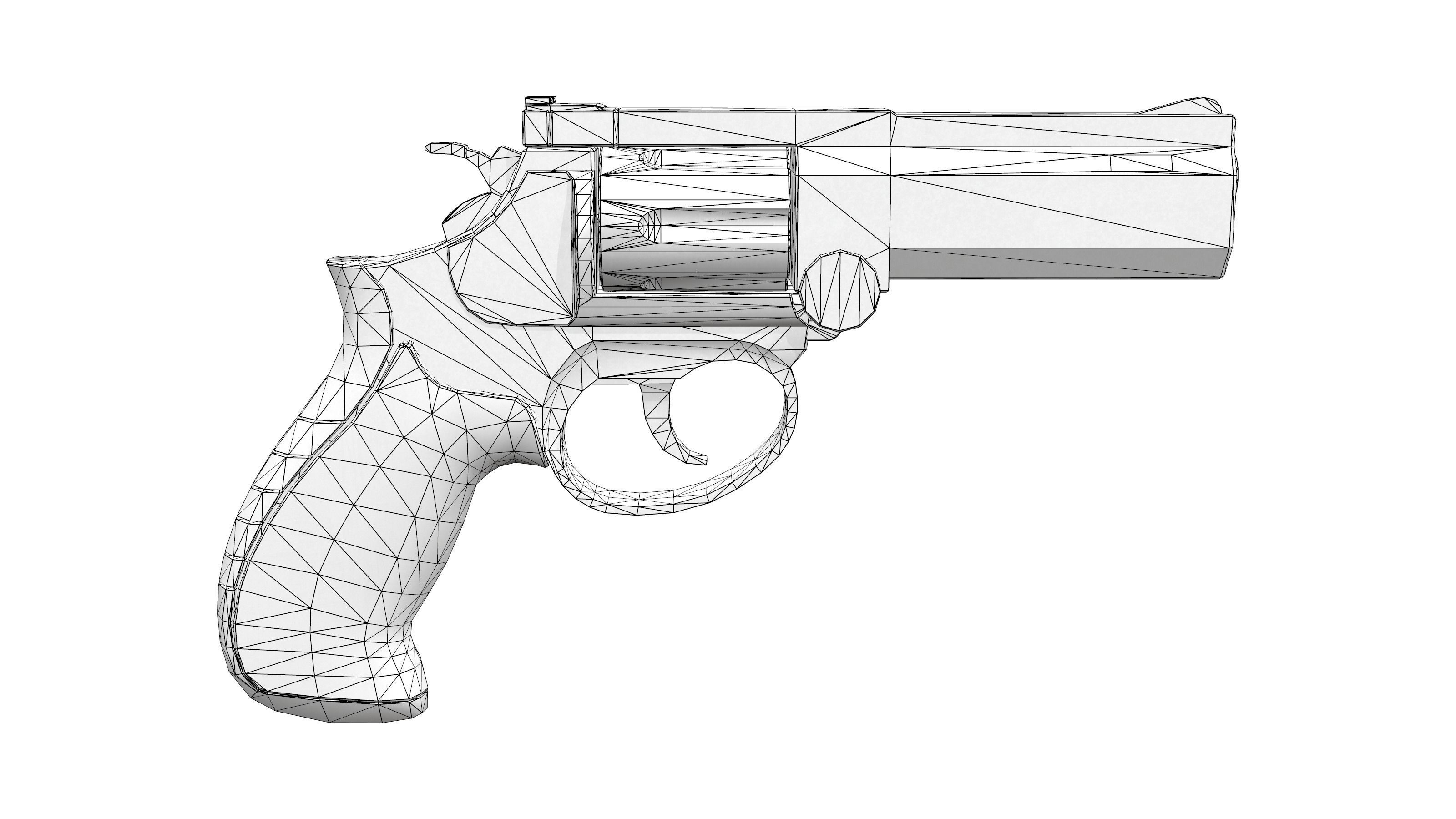 3D model MP-412 Rex Revolver Gun VR / AR / low-poly | CGTrader