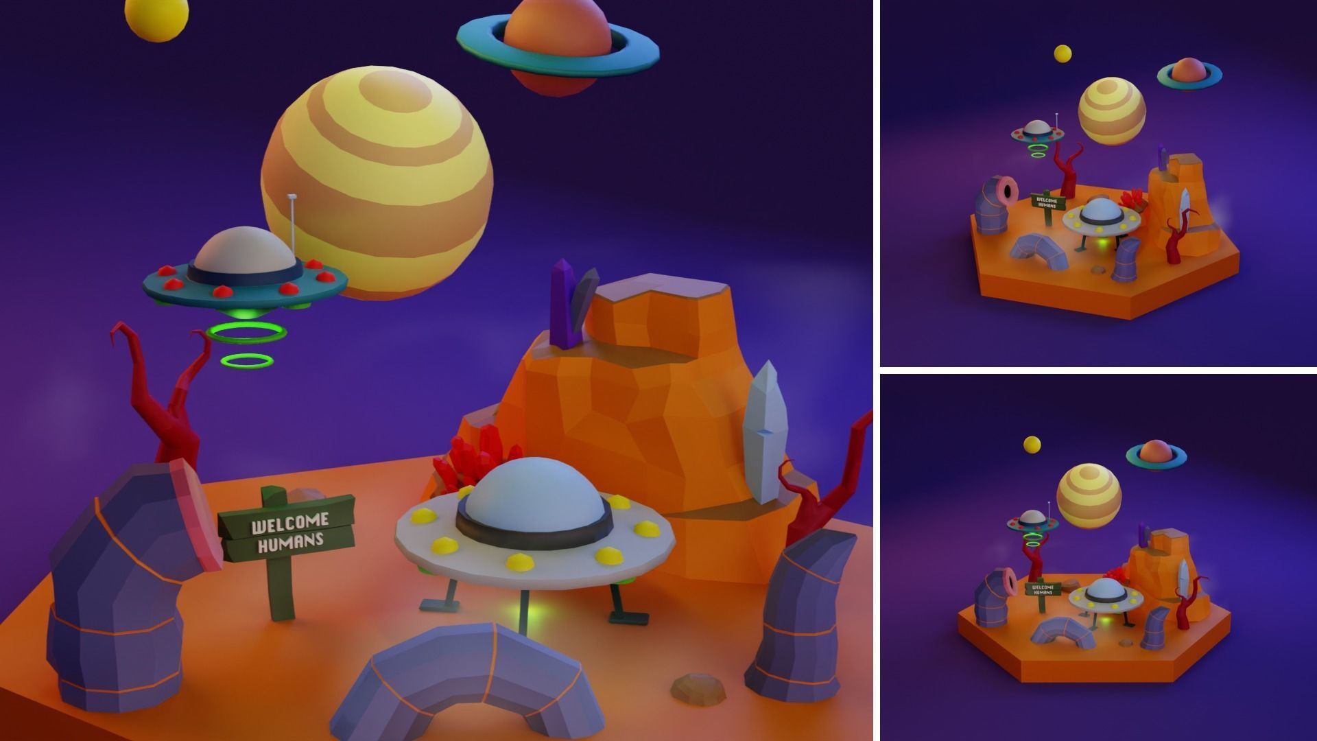 3D model Low Poly Mystical Halloween Set VR / AR / low-poly | CGTrader