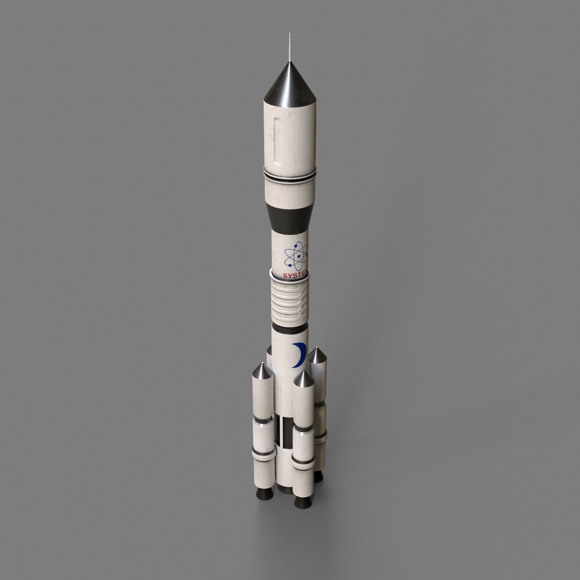 3D model A low-poly 3D model of a simple model of a space rocket VR ...