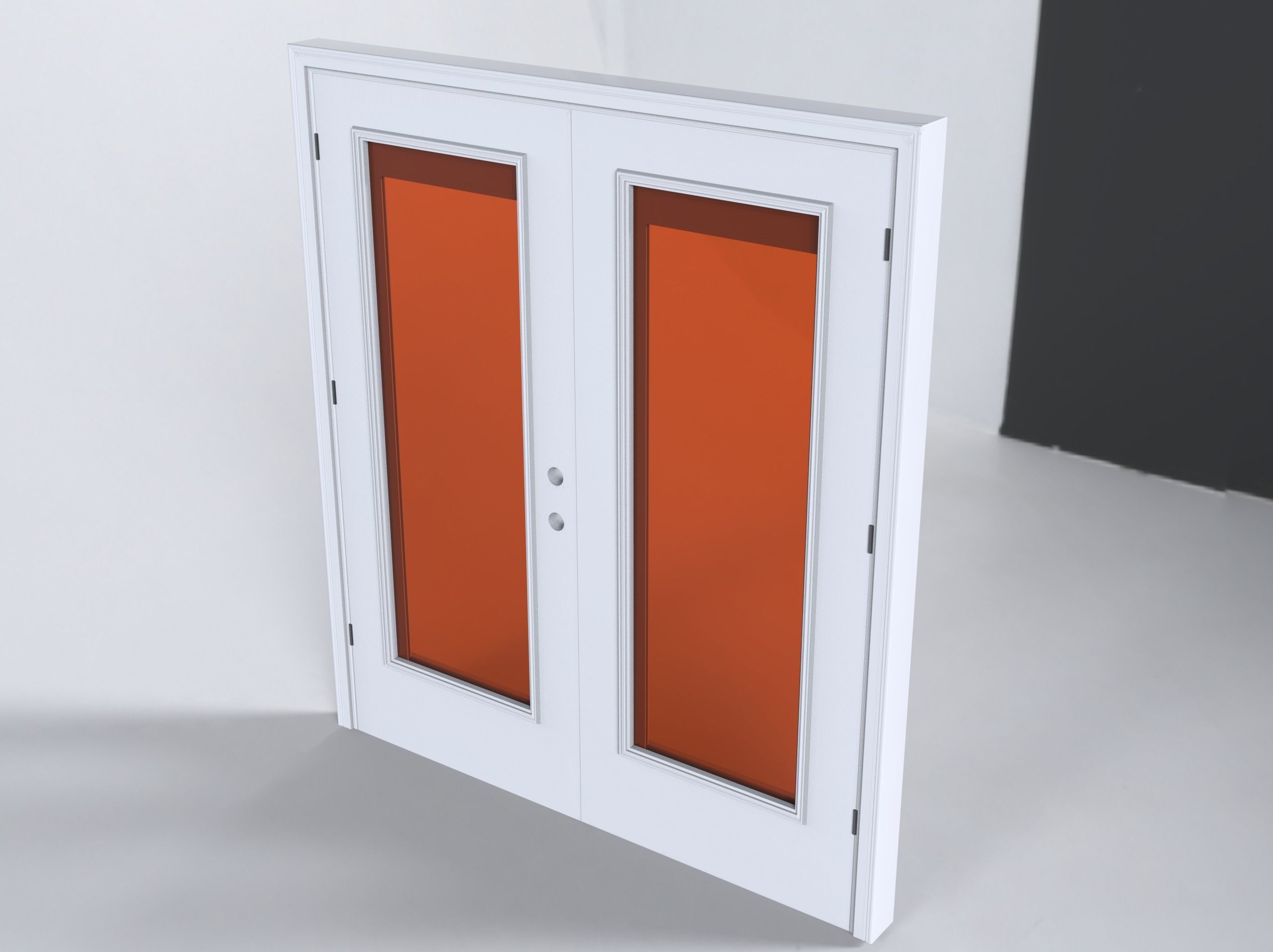 3D model White Animated Door 3D Model VR VR / AR / low-poly rigged ...