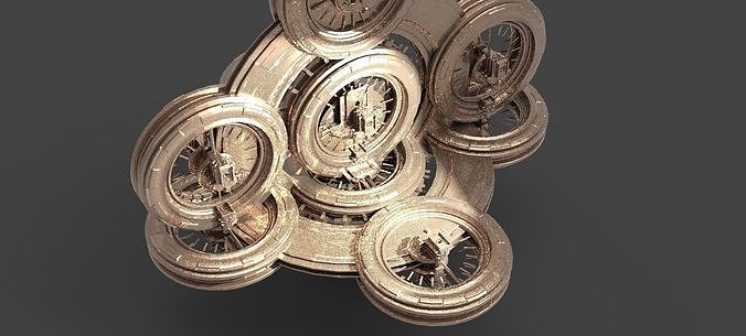 Ancient Alien Star Ring 11 3D model | CGTrader