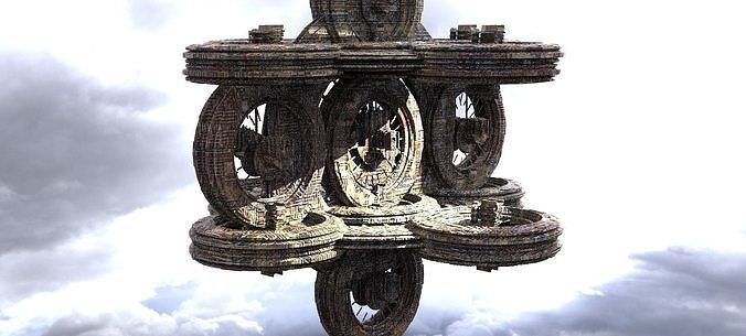 Ancient Alien Star Ring Monolith 3D model | CGTrader