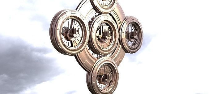 Ancient Alien Star Ring Monolith 5 3D model | CGTrader