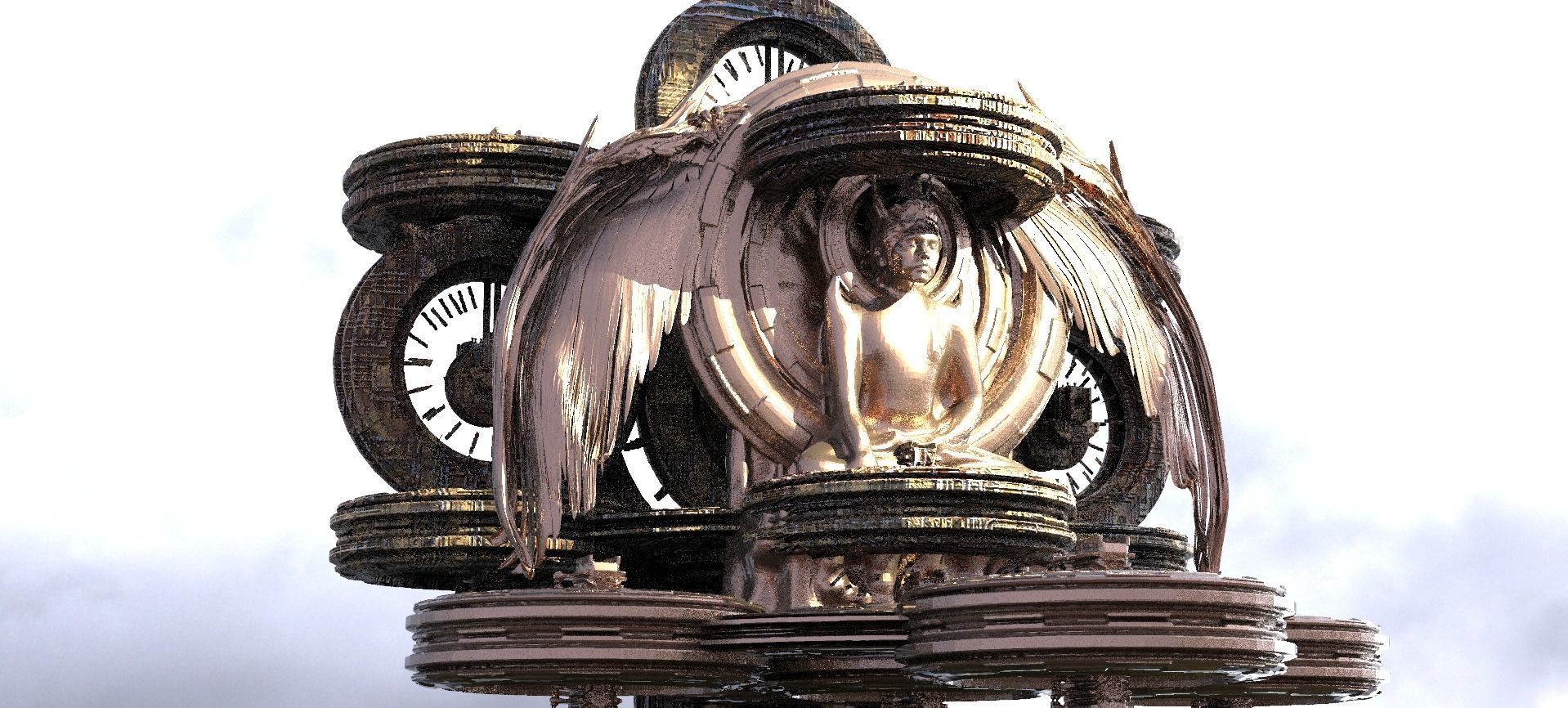 Ancient Alien Star Ring Monolith Kitbash 1 3D 3D model | CGTrader