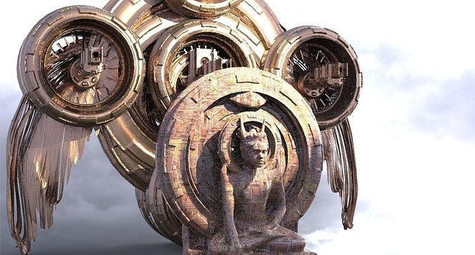 Ancient Alien Star Ring Monolith 9 Kit bash 3D model | CGTrader