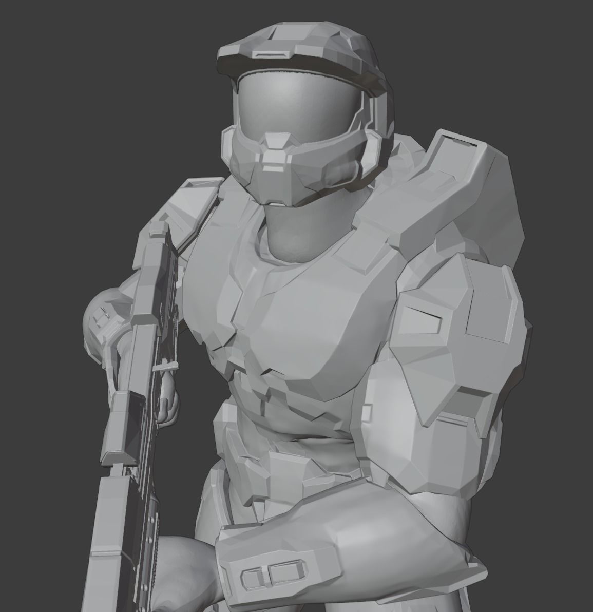 Halo Master Chief 3D Print STL Statue 3D model 3D printable | CGTrader