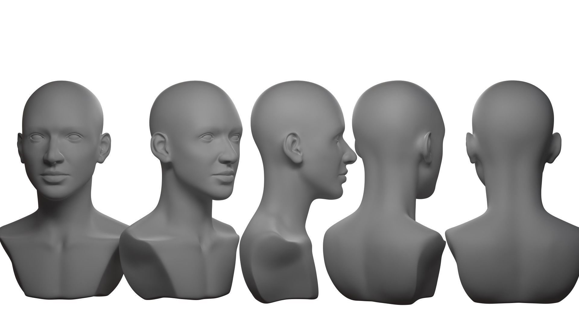 Head Female free 3D model | CGTrader