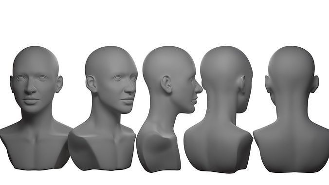 Head Female free 3D model | CGTrader