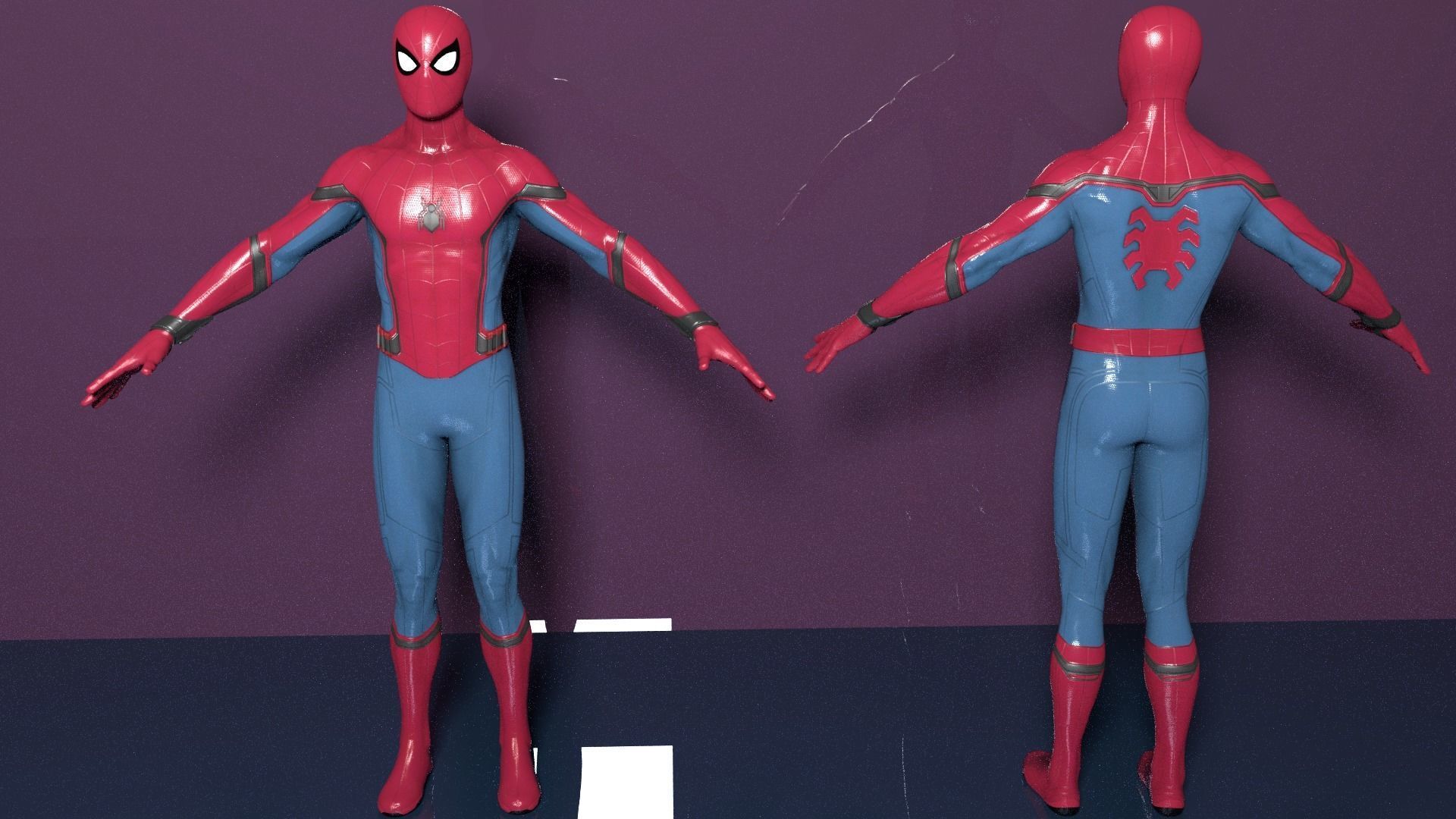 Spider-Man MCU Suit 3D model rigged | CGTrader