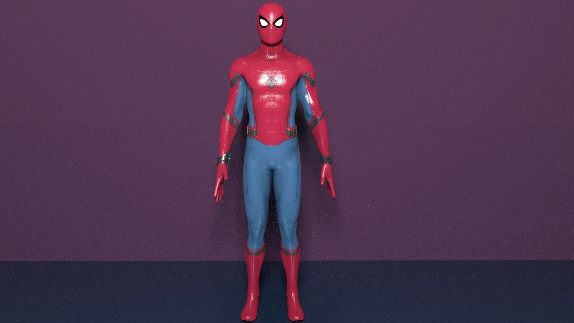 Spider-Man MCU Suit 3D model rigged | CGTrader